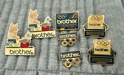 Seven (7) Olympic Brother Typewriter Pins, Vintage 1984 | eBay