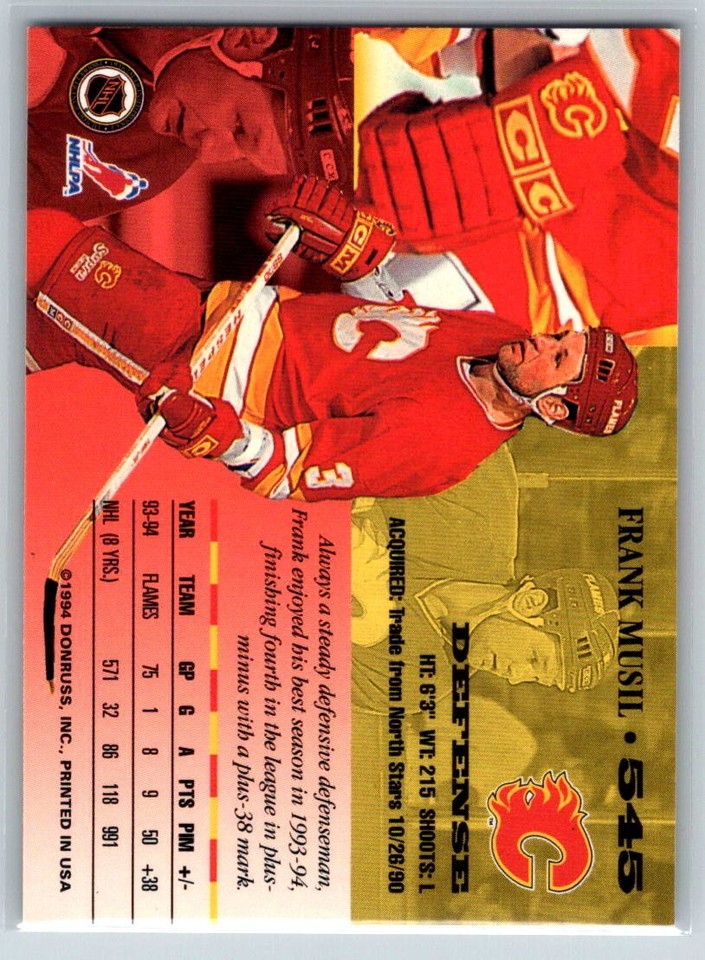 1994-95 Leaf #545 Frank Musil | eBay