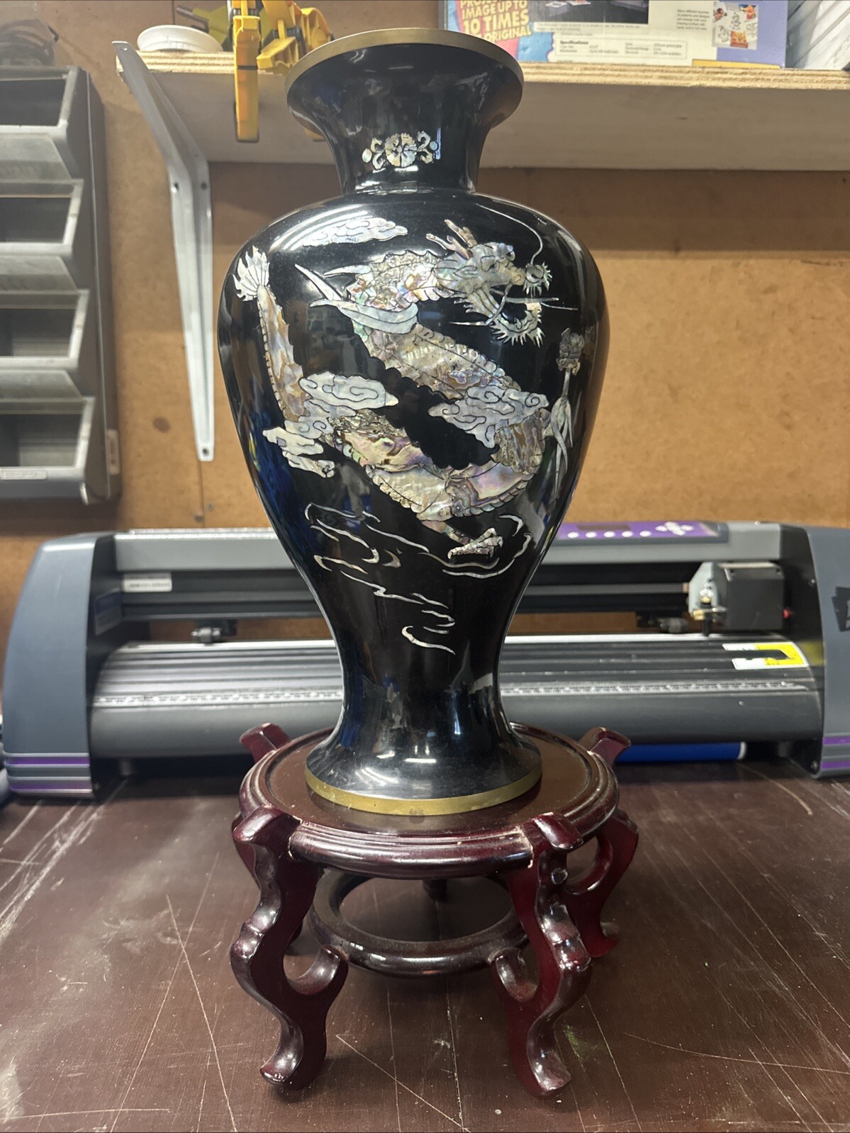 Antique Chinese metal vase in great condition with Stan | eBay