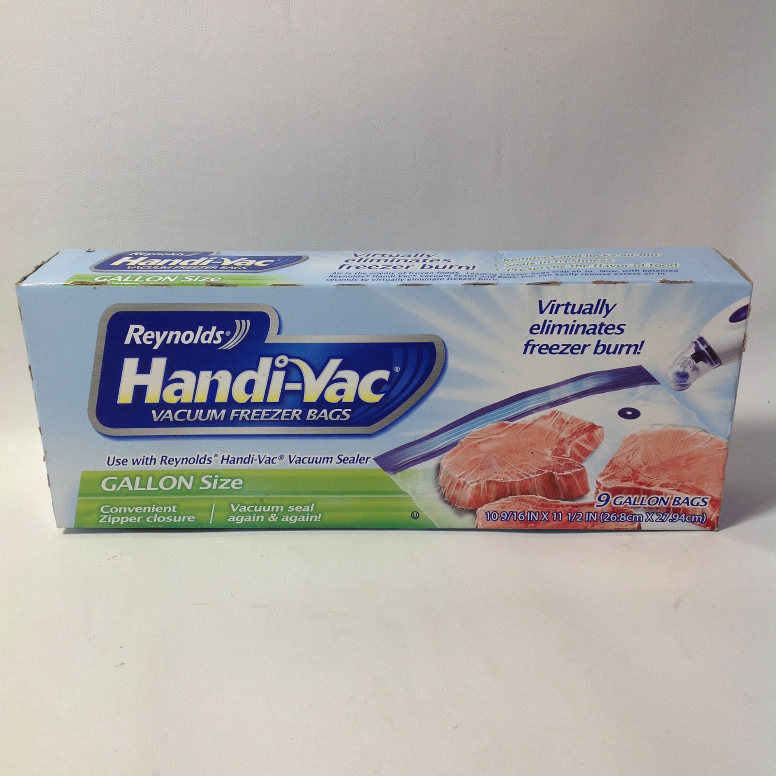 Reynolds Handi-Vac Vacuum Freezer Bags Gallon Size — 9 Bags NEW ...