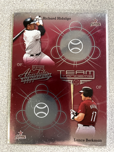 2002 Playoff Absolute Memorabilia Lance Berkman & Richard Hidalgo Team ...