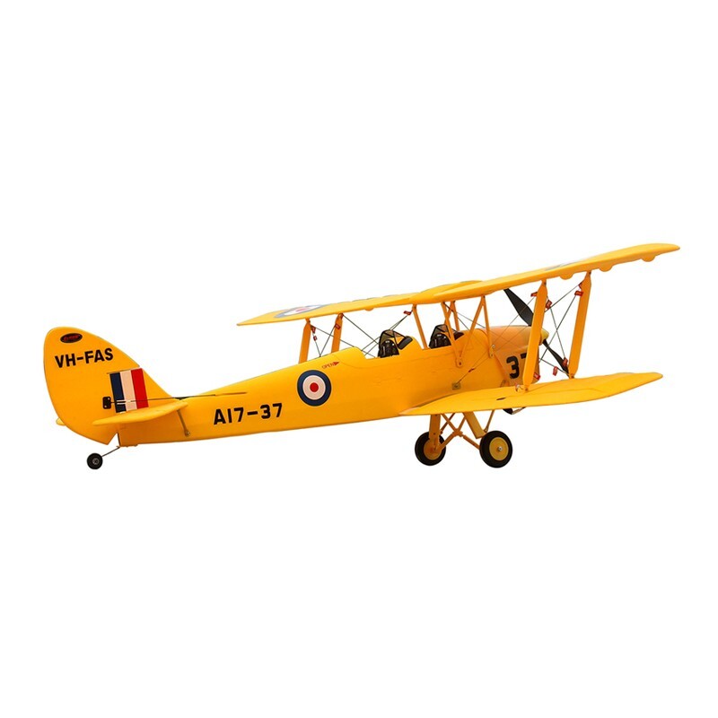 Dynam Tiger Moth DH. 82 V2 Yellow 4S RC Biplane 1.3m Wingspan | eBay