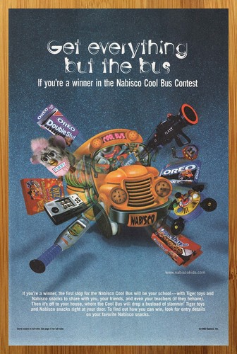 1998 Nabisco Cookies & Crackers Print Ad/Poster Oreo Ritz Furby Chips ...