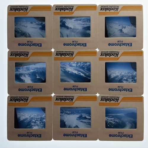 Aerial Photos_Glaciers & Snow Covered Mountains Alaska? 1990's 35mm ...