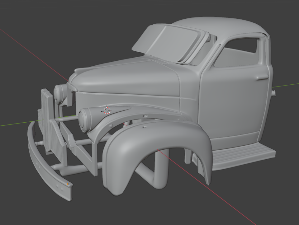1/50 o scale 3d printed 1947 Studebaker M15 cab code3 for custom truck ...