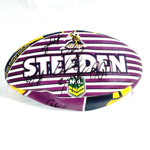 NRL Melbourne Storm Signed Football Steeden NRL Approximately 18 x ...