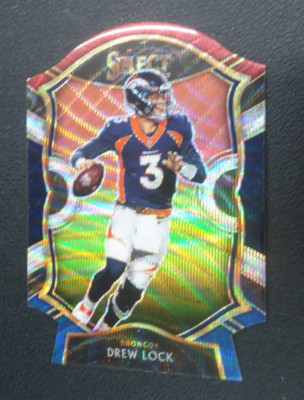 Drew Lock 2020 PANINI SELECT CONCOURSE TRI-COLOR DIE-CUT Card #27 ...