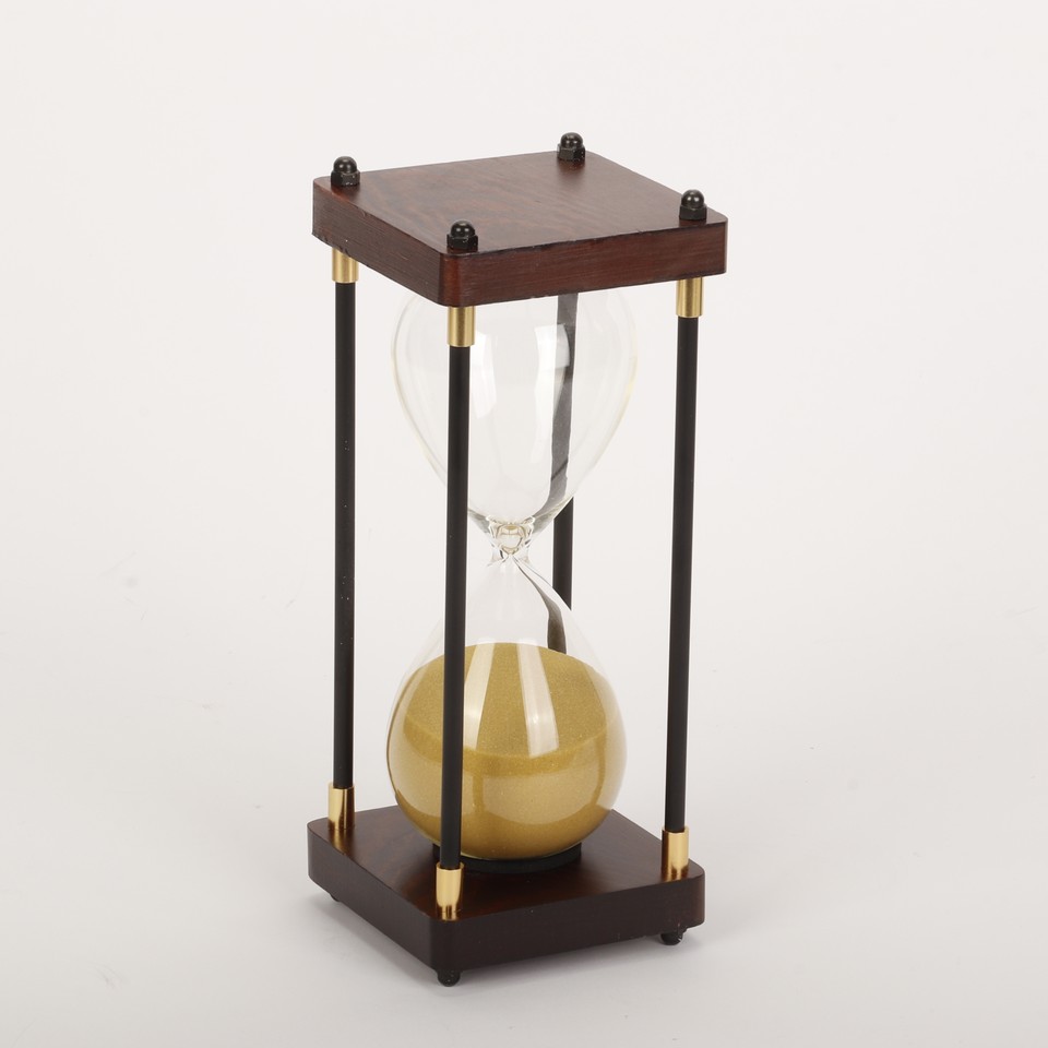 60Min Hourglass Sand Timer Wooden Sand Clock Table Decorative Wooden ...
