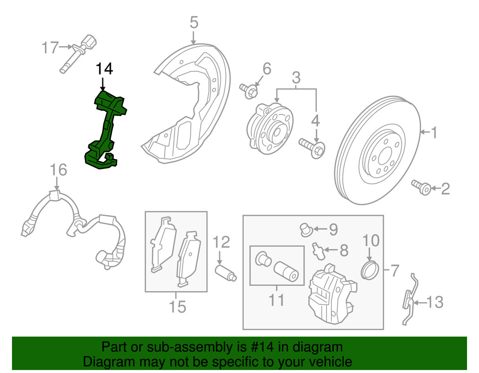 Genuine Volvo S60 XC60 Front Brake Caliper Retainer Support RC02 code ...
