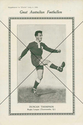 1925 Duncan Thompson, Rugby League Player (Toowoomba, Qld) Photo Print ...