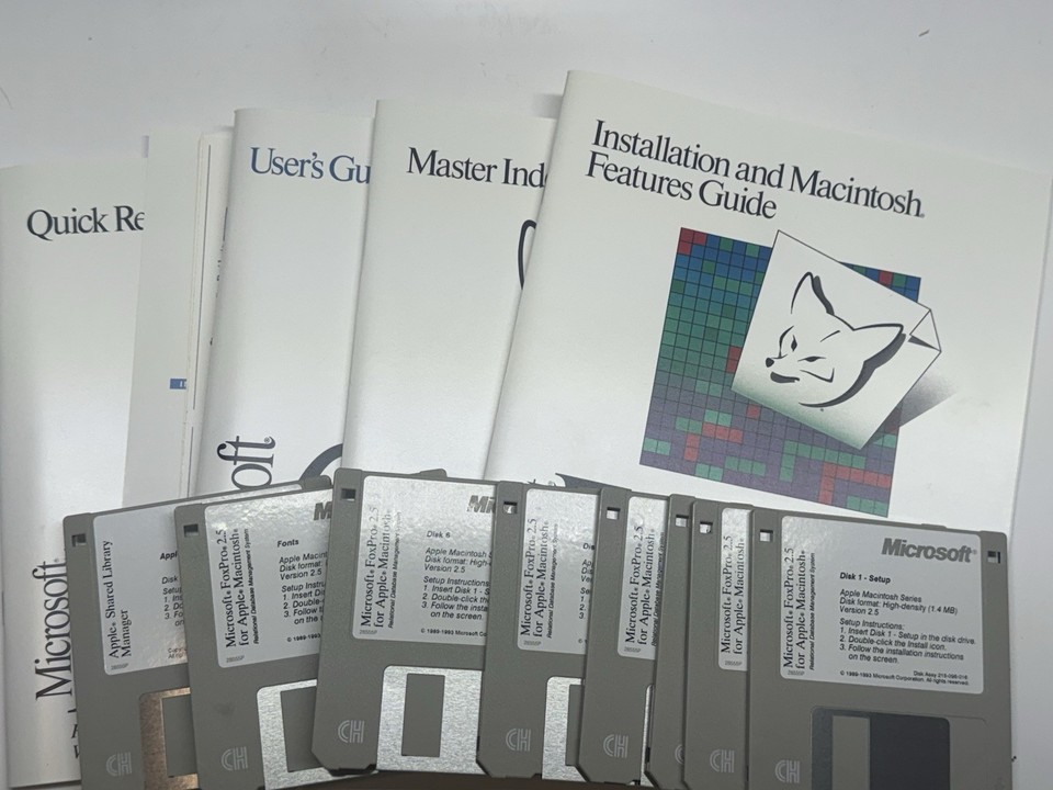 Microsoft FoxPro Database Management System Version 2.5 VTG 1994 STD | eBay