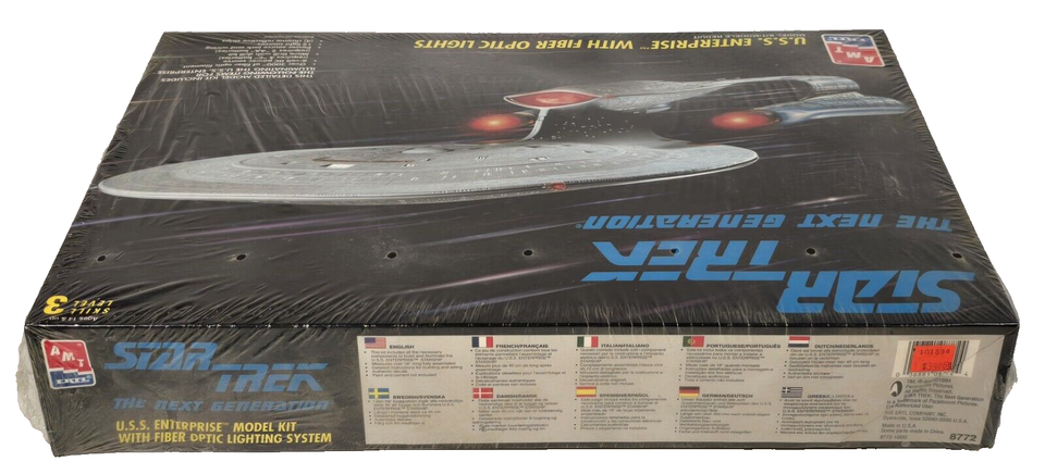 AMT ERTL Star Trek USS Enterprise Model Kit Fiber Optic Lights 8772 ...