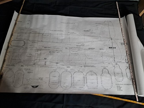 Model Airplane Large Printed Plan RC Scale Plane Drawing Redhead Racer ...