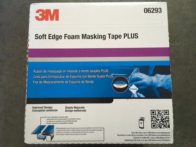 3M Soft Edge Foam Masking Tape 06293 21mm X 49m 1 per Case for sale ...