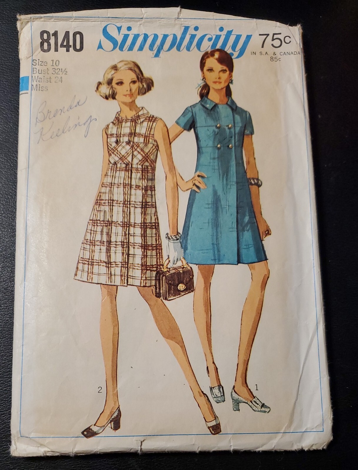 VTG 1960s Simplicity 8140 Mod Dresses Pattern size 10 | eBay