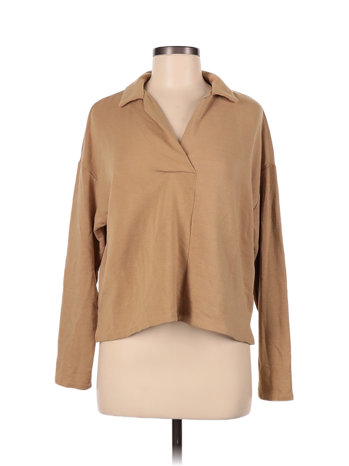 Workshop Republic Clothing Women Brown Long Sleeve Polo M | eBay