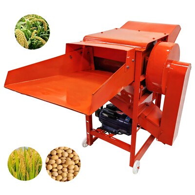 Rice Grain Wheat Peeling & Shelling Machine 220V Millet Thresher 3000W ...