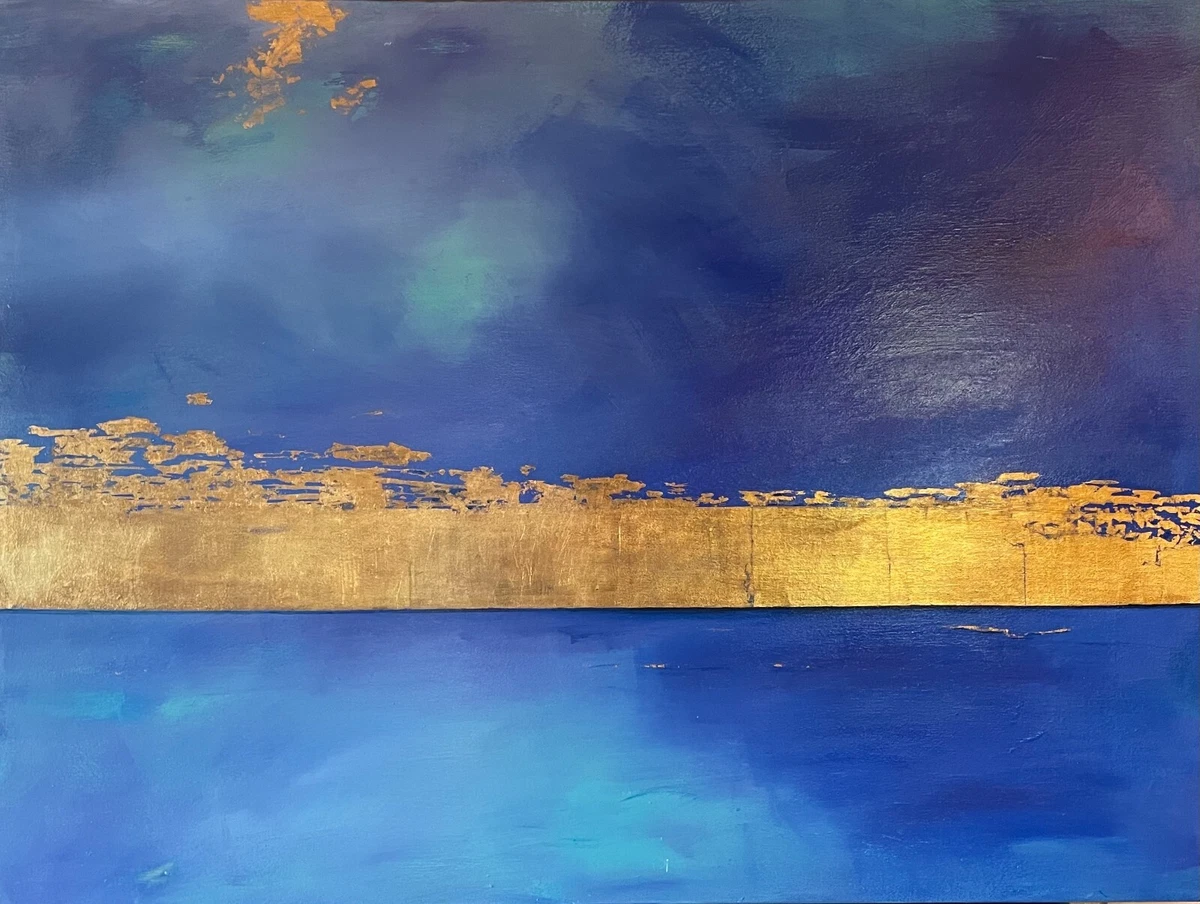 Sunset Gold Blue And Gold