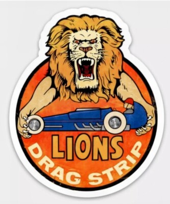 2-PACK LIONS DRAG STRIP HOT ROD RACING RAT FINK STICKER HARLEY ...
