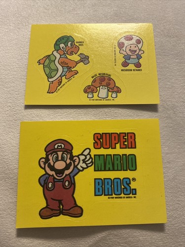 1989 Topps Nintendo Stickers Hammer Bros Toad Mushrooms Super Mario ...