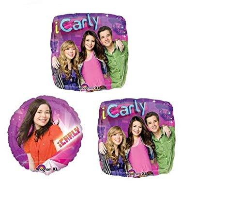 3 (three) ICARLY party BALLOONS mylar foil any occasion fan birthday ...