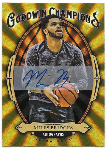 2020 Upper Deck Goodwin Champions MILES BRIDGES Basketball Autograph ...