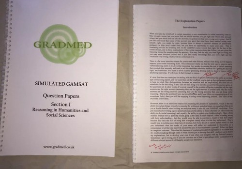 GAMSAT | 4 GradMed Section 1 Question Papers and Explanation [SEE ...