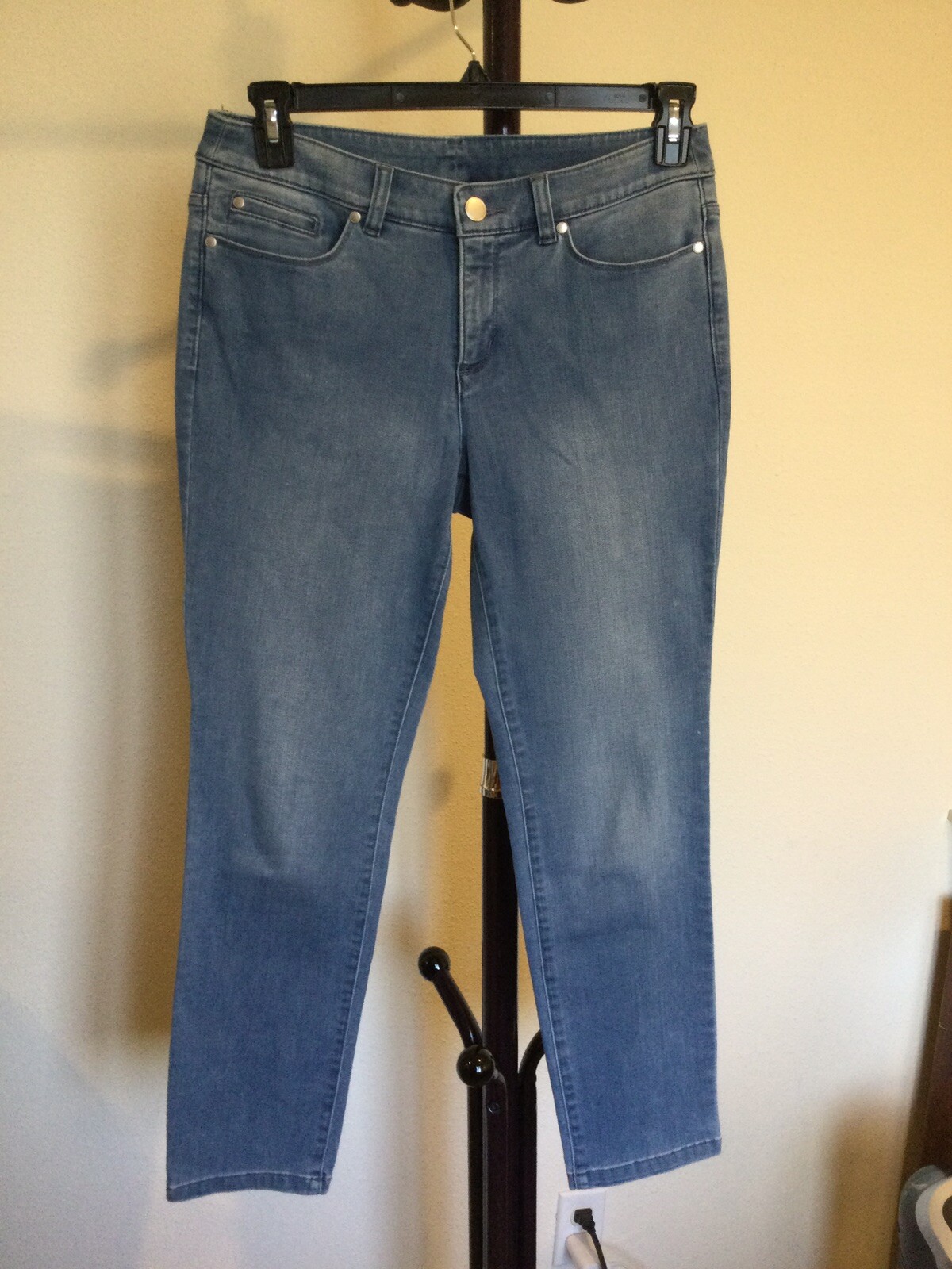 New Women’s Christopher & banks SIGNATURE SLIMMING Blue Denim Slim ...