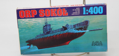 AGA #1403 1:400 Scale ORP SOKOL WW II Polish Submarine Open Box, Sealed ...