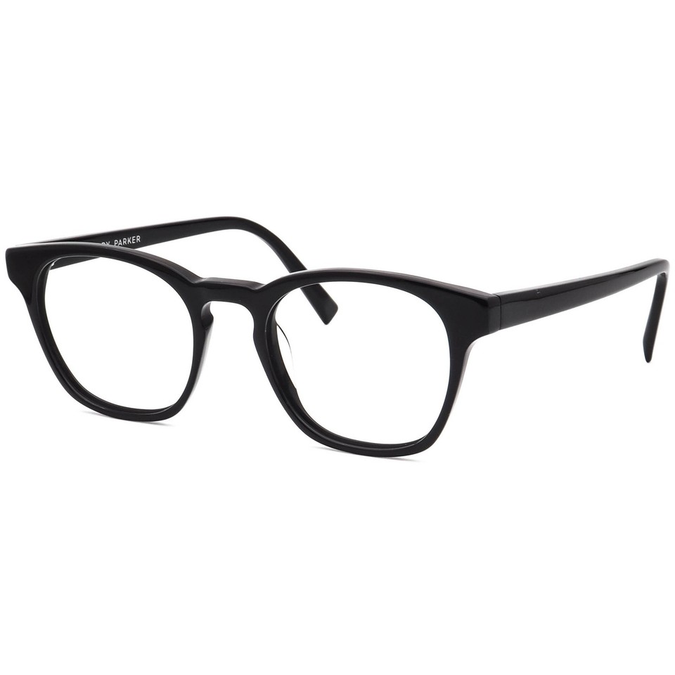 Warby Parker Eyeglasses Felix M 100 Polished Jet Black Square Frame 49 ...