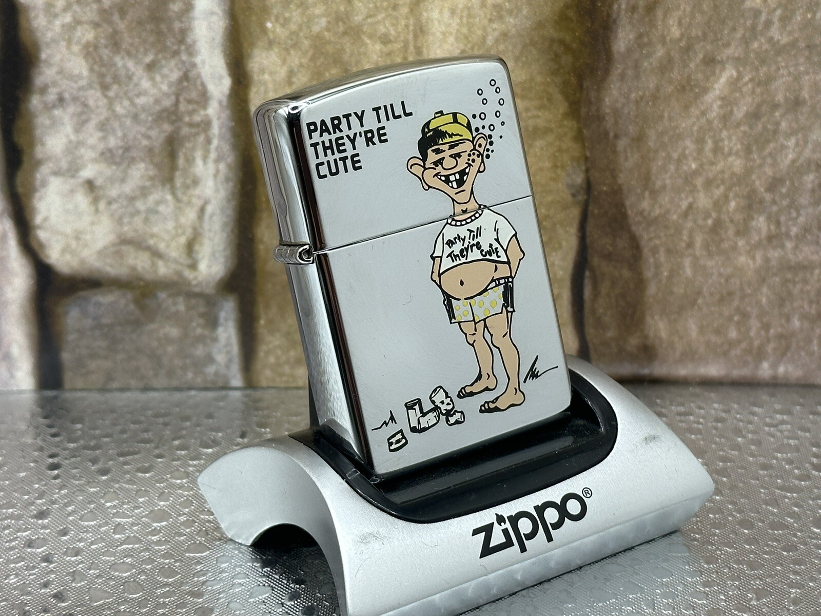 1995 Zippo Comic ( Party Till they’re Cute ) Ultra Rare New & Unfired ...