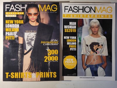 Lot of 2 Fotomoda FASHIONMAG MAN/WOMAN T-SHIRTS PRINTS Magazines (2018 ...