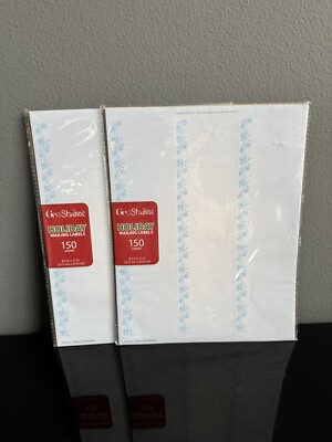 2 NEW Geo Studios 150 Christmas Mail Labels Snowflakes - Letters Crafts ...