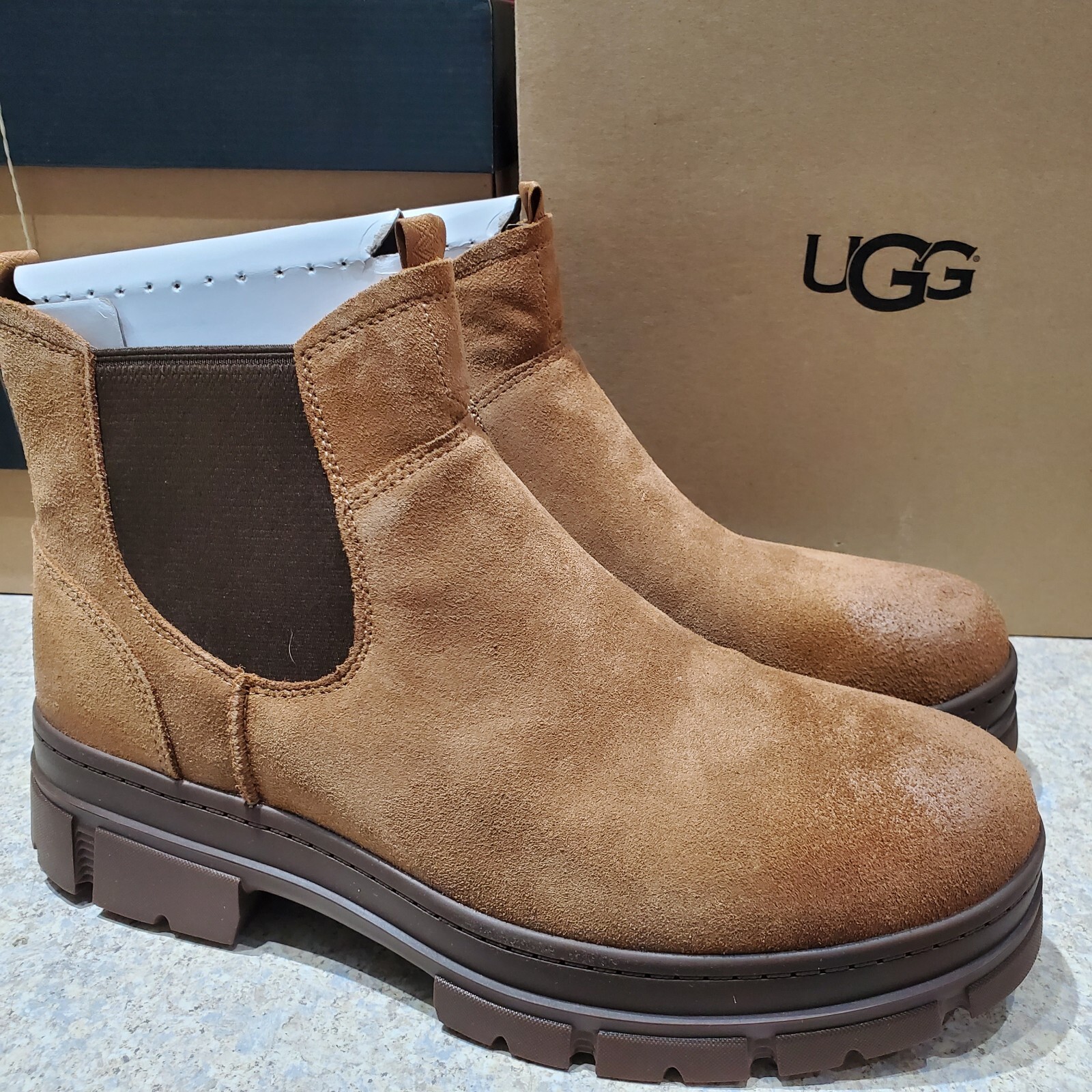 NEW MENS SZ 13 CHESTNUT UGG SKYVIEW CHELSEA SUEDE WATERPROOF ANKLE ...