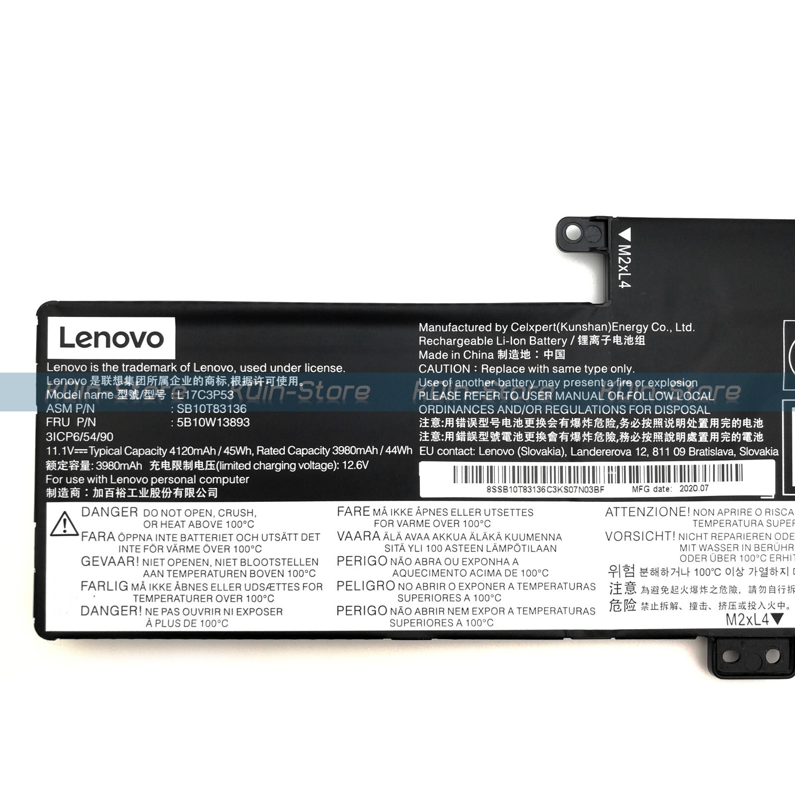 Genuine L17C3P53 01AV482 01AV483 Battery for Lenovo ThinkPad Yoga L380 ...