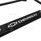 Gloss Black Front or Rear Chevrolet Logo Emblem License Plate Frame ...