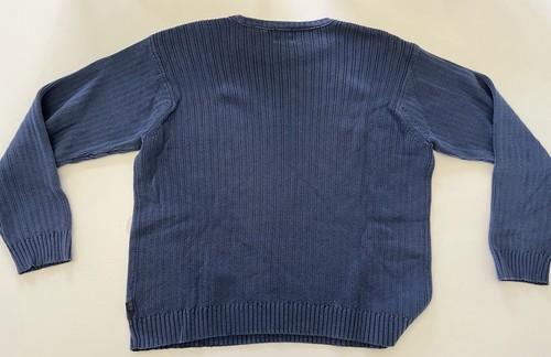 Timberland Vintage Men’s Ribbed Blue Crew Neck Cable Knit Pullover ...
