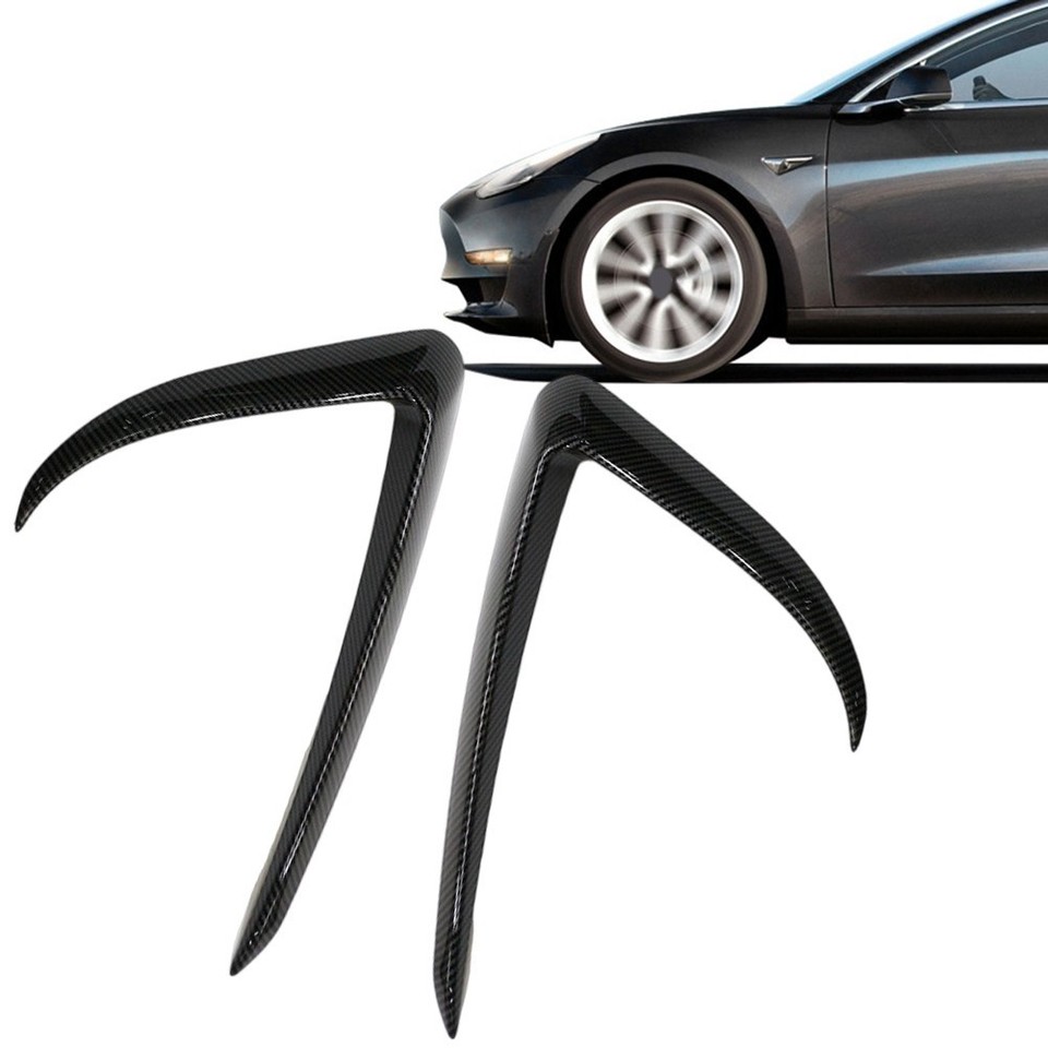 For Front Fog Lamp Trim Cover Carbon Fiber for Tesla For Model 3 2017 ...