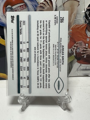 2024 Topps Chrome Refractor Ainias Smith Eagles 286 Rookie Xfractor ...