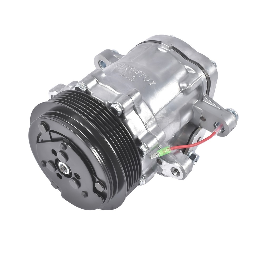 Chrome Air Compressor for Sanden SD7 Mini AC Compressor 6-Groove ...
