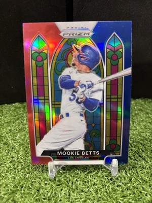 Panini 2021 Prizm Stained Glass Mookie Betts Dodgers #SG-2 Red White ...
