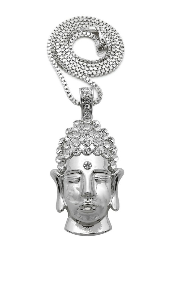 New Buddha Pendant & 24" Box/Cuban/Rope Chain Hip Hop Necklace XSP756 ...