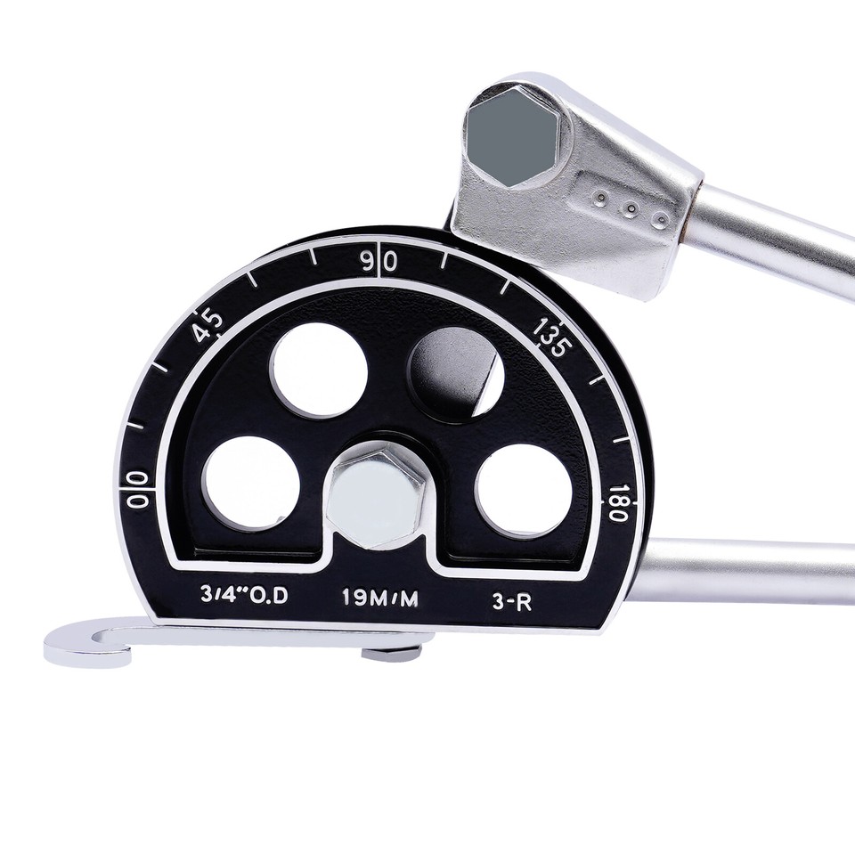 3/4" Tube Bender Manual 0~180° Copper Ratchet Type Pipe Bender Bending ...