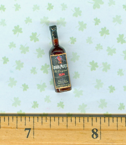 Dollhouse Miniature Size Dark Rum Bottle # CM | eBay