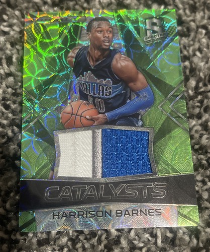 2016-17 Spectra Catalyst Green Scope Patch- Harrison Barnes #ed /25 ...