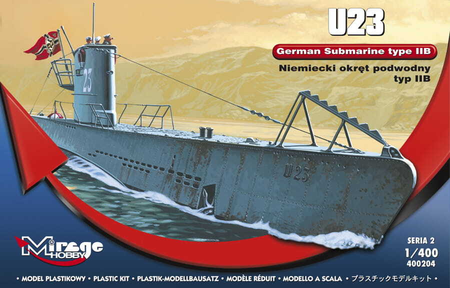 MIRAGE 400204 1:400 U-BOOT U-23 German Submarine type IIB | eBay