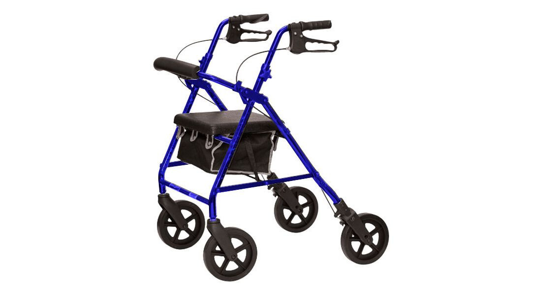 ProBasics Aluminum Rollator Walker w/ Seat 6" Wheels Foldable 300lb ...