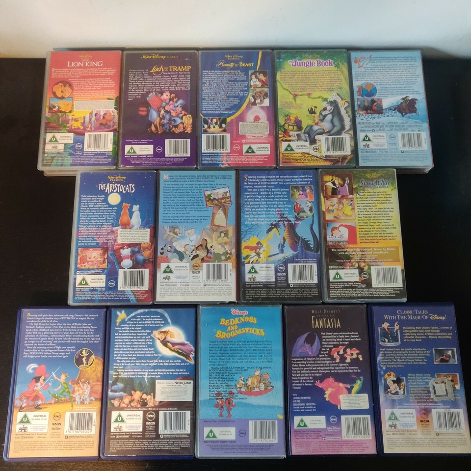 Walt Disney Classic VHS Collection / Bundle / Lot (14 Films) | eBay UK