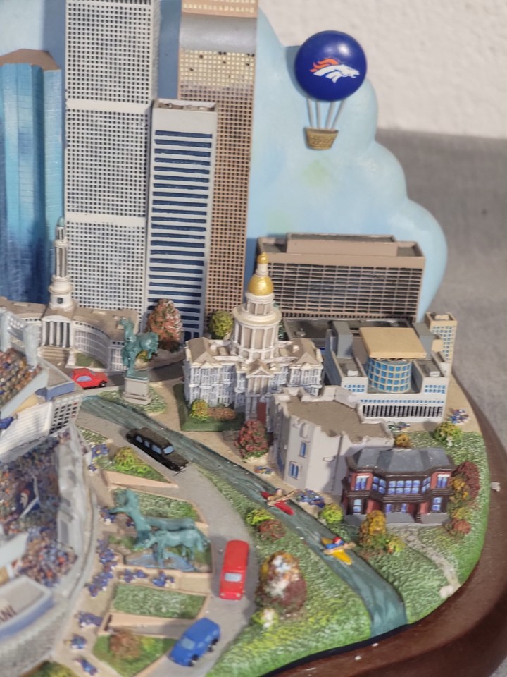 DANBURY MINT INVESCO FIELD AT MILE HIGH DENVER BRONCOS WITH CITY ...