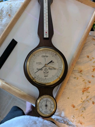 AIRGUIDE BANJO STYLE WEATHER STATION BAROMETER THERMOMETER HYGROMETER ...